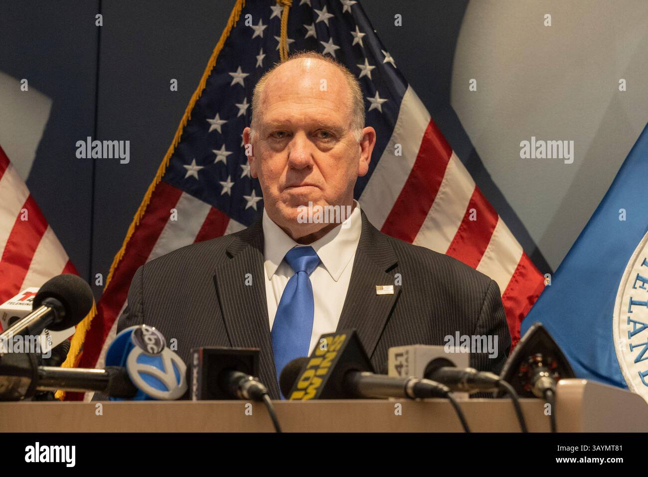 New York, USA. 23rd Apr, 2025. Tom Homan, 'Border Czar' speaks during ...