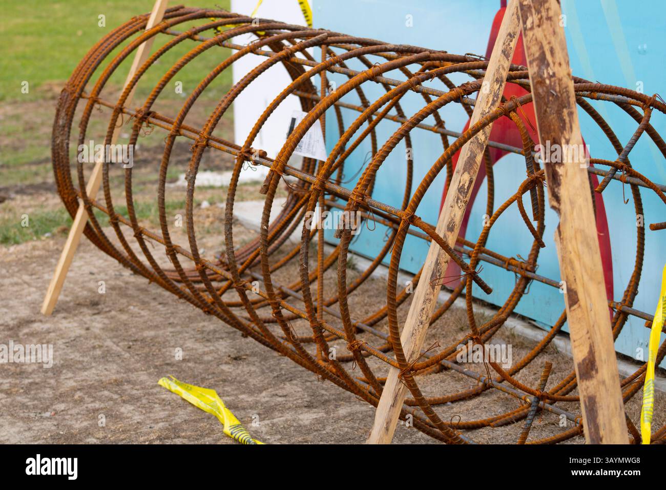 rusted circular metal cage framework Stock Photo - Alamy