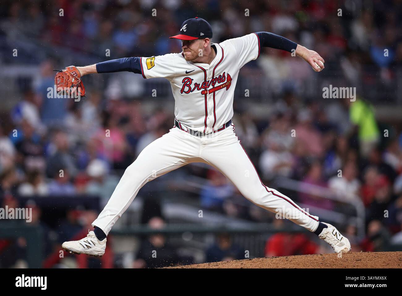 Atlanta Braves pitcher Aaron Bummer delivers in the fifth inning of a ...