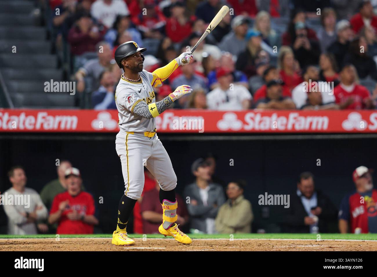 Pittsburgh Pirates' Andrew McCutchen watches his home run during the ...