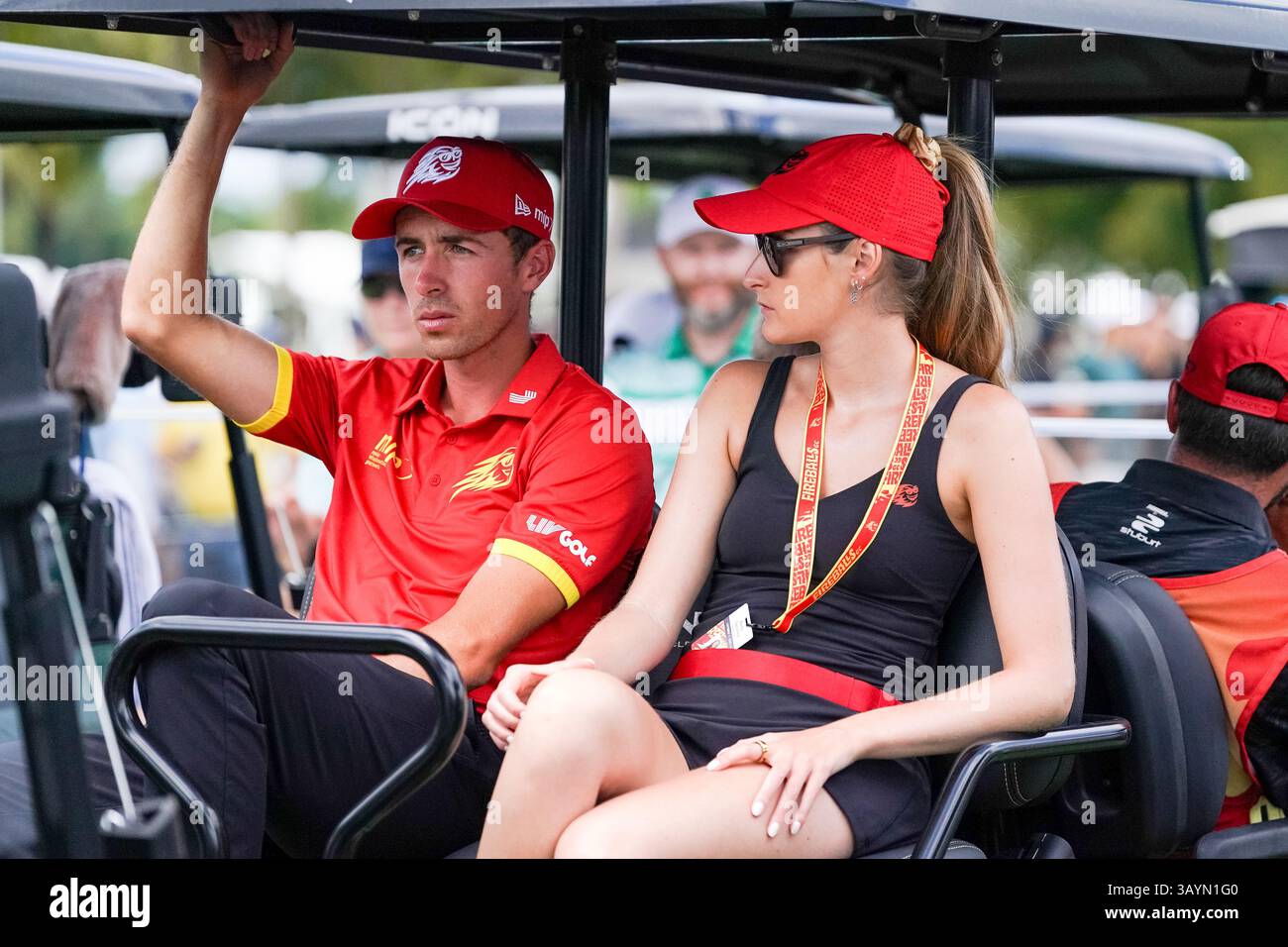 April 6, 2025, Doral, Florida, USA: David Puig of Fireballs GC (L) and ...