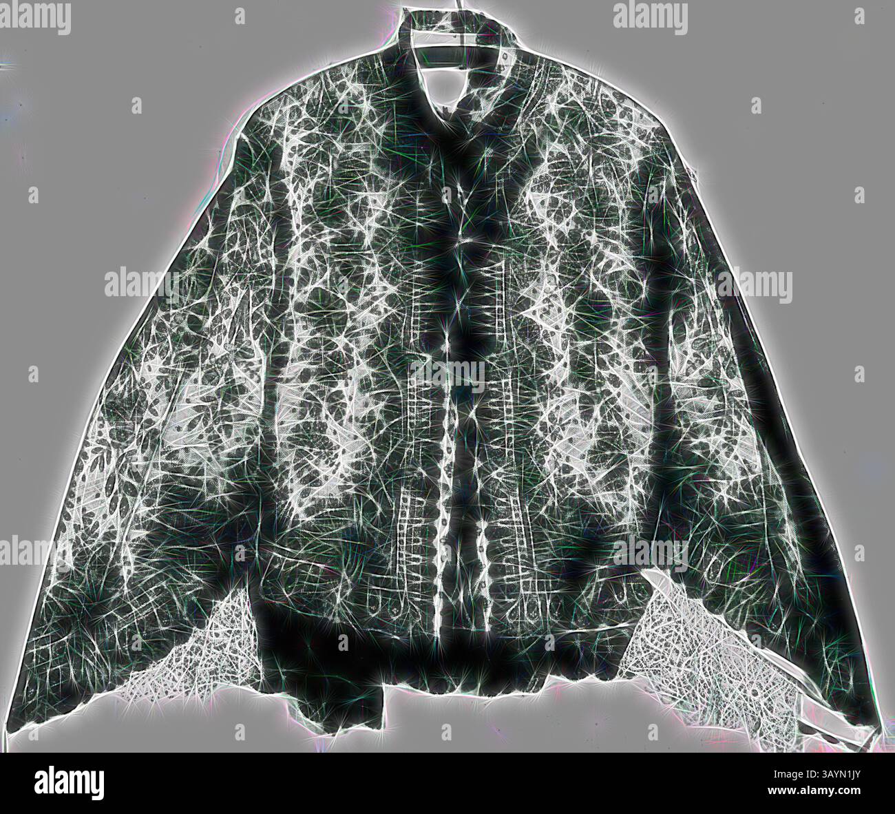 A beautifully crafted garment featuring intricate patterns and textures ...