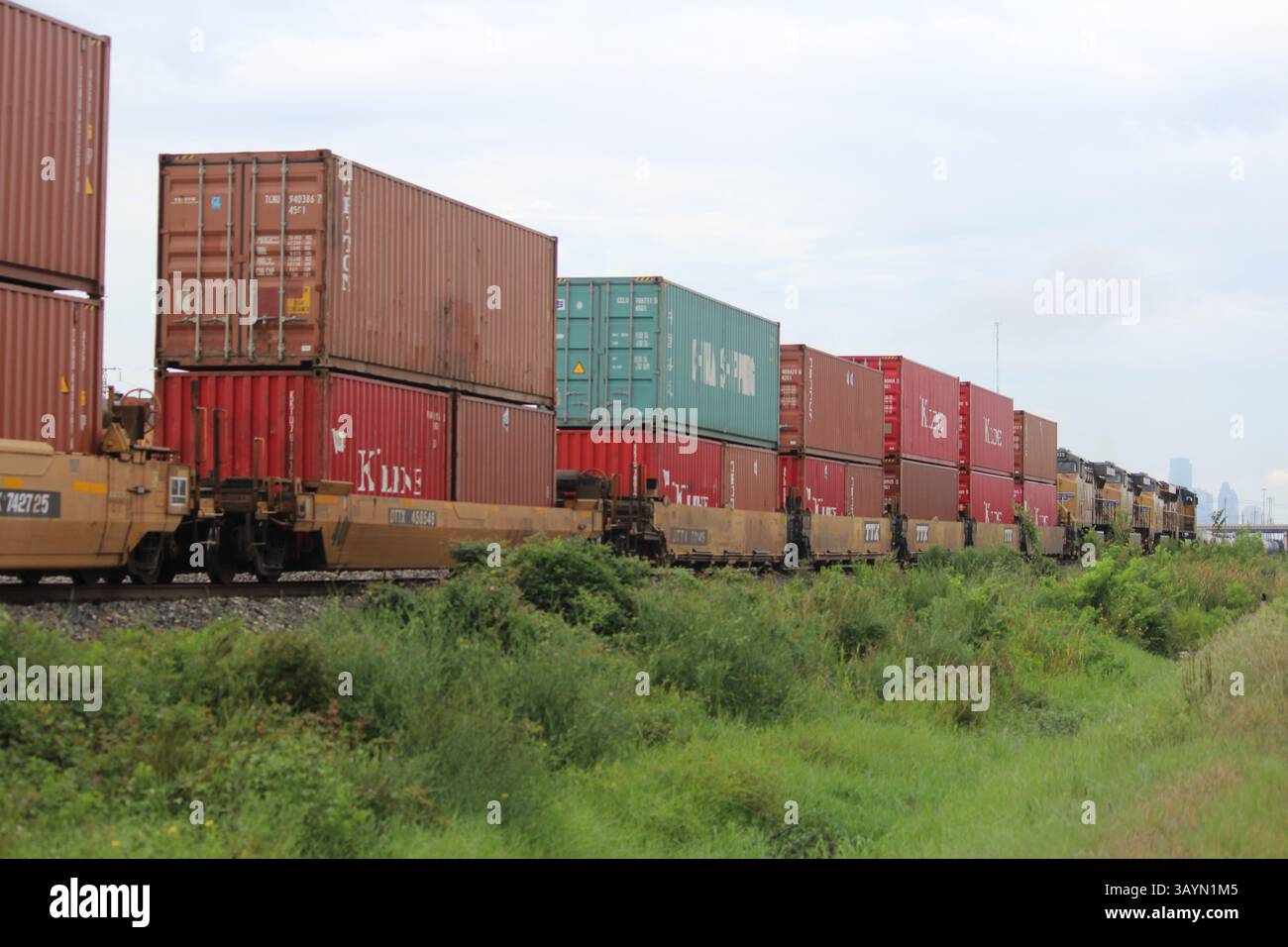 Freight Trains-Houston Texas Stock Photo - Alamy