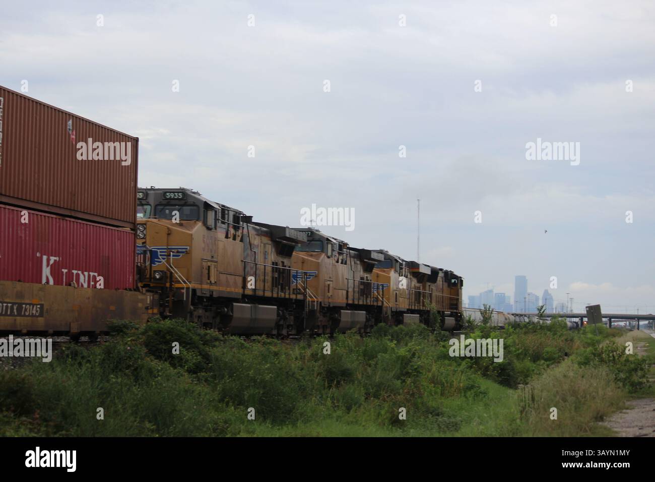 Freight Trains-Houston Texas Stock Photo - Alamy
