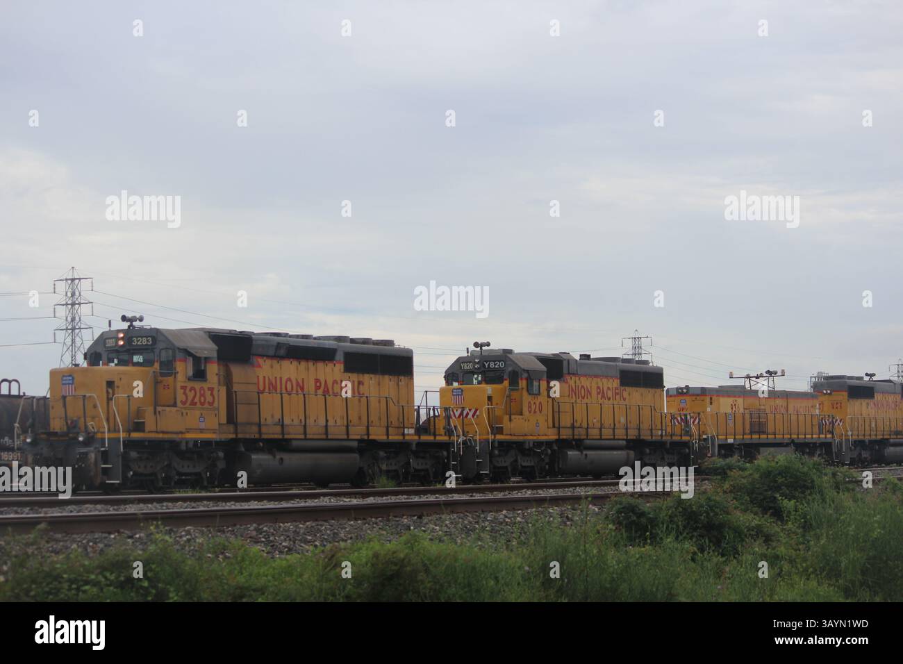 Freight Trains-Houston Texas Stock Photo - Alamy