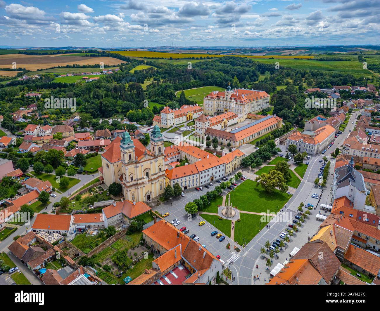 Aerial lednice palace valtice hi-res stock photography and images - Alamy