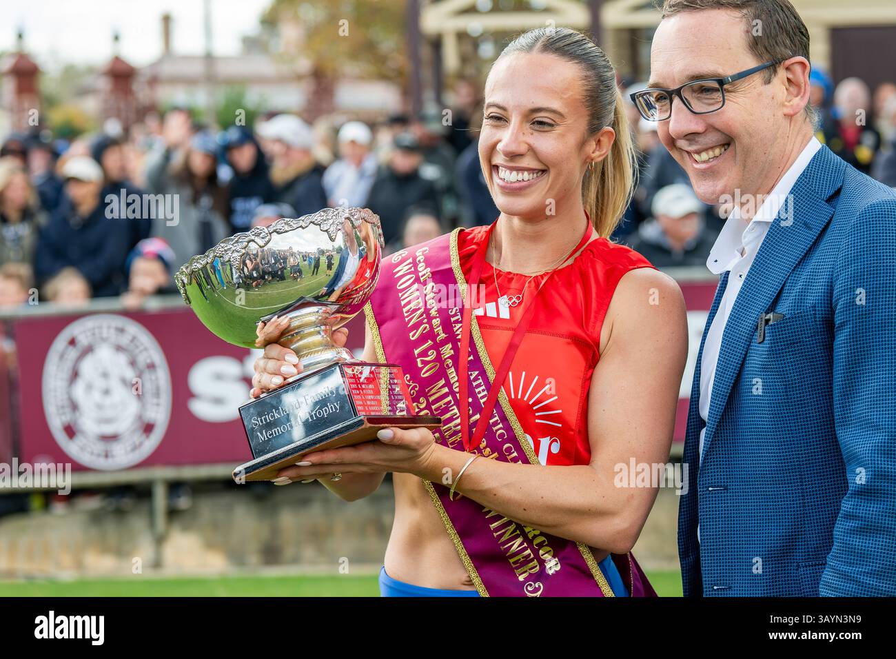 Stawell, Australia. 21st Apr, 2025. Bree Rizzo seen posing with the ...