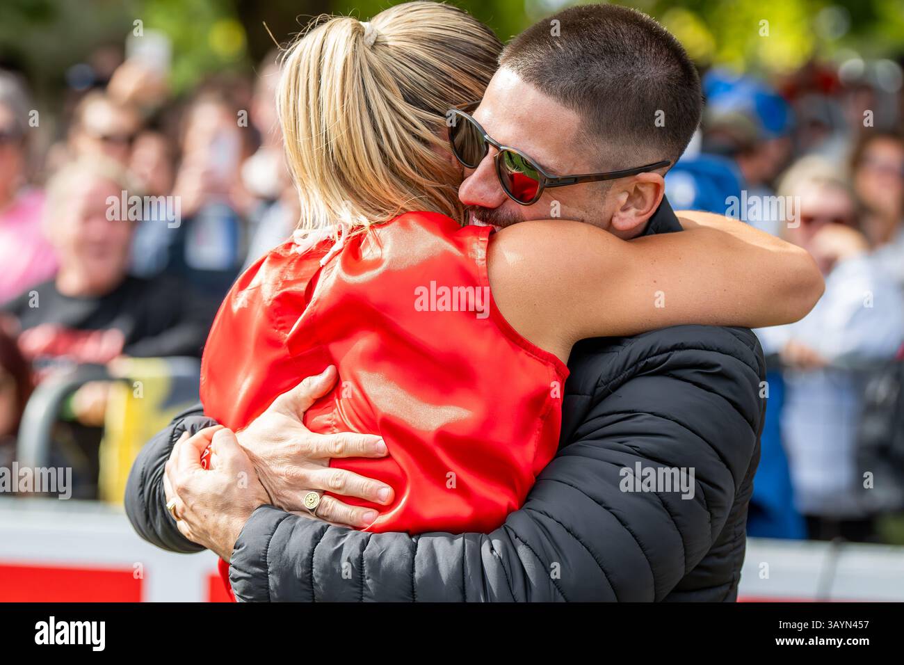 Stawell, Australia. 21st Apr, 2025. Bree Rizzo seen celebrating her ...