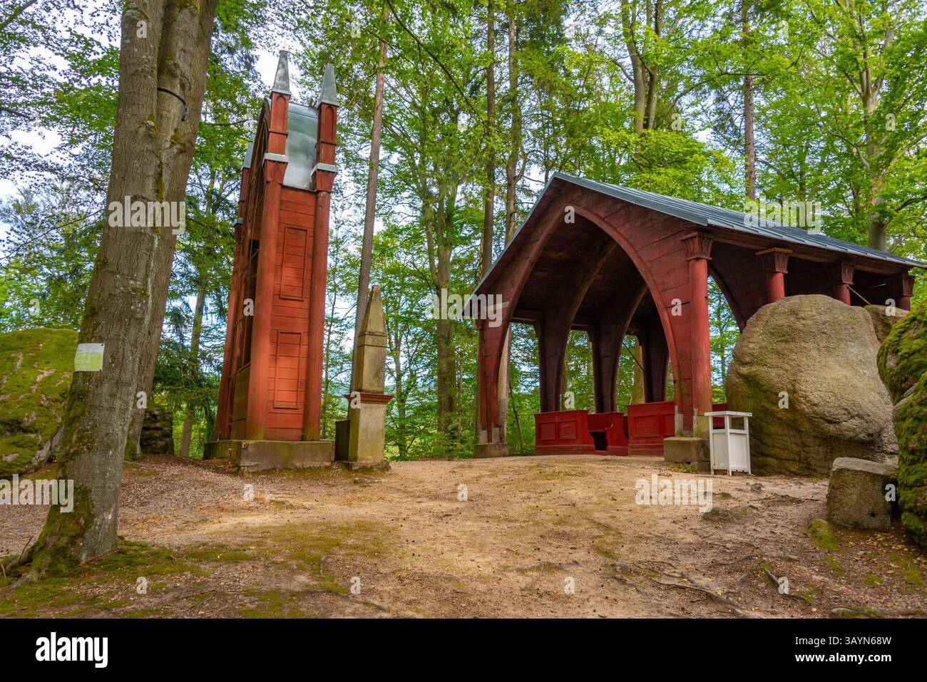 Forest chapel of holy cross at Kynzvart, Czech republic.IMAGE Stock ...