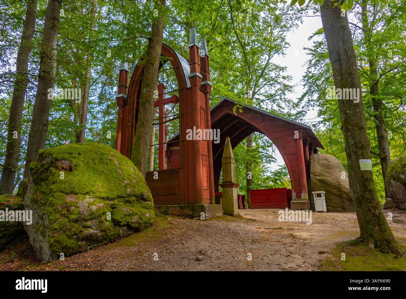 Forest chapel of holy cross at Kynzvart, Czech republic.IMAGE Stock ...