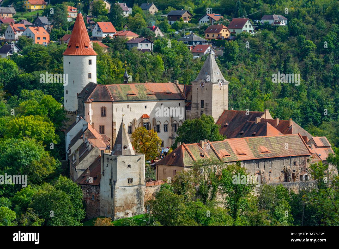 Panorama view of Krivoklat castle in Czech republic.IMAGE Stock Photo ...