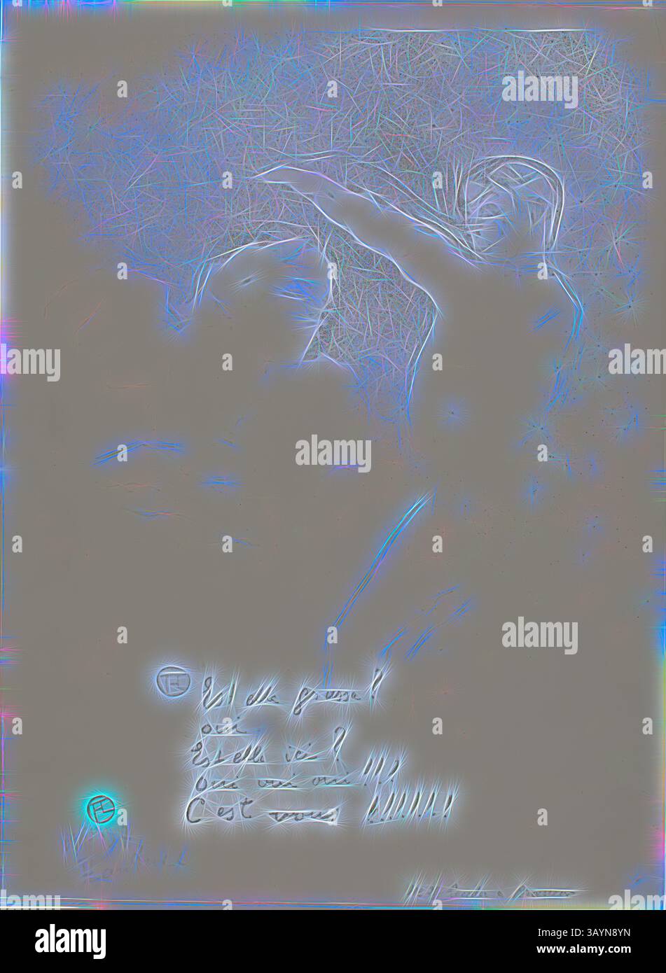 A ghostly figure reaches out with an expressive gesture, surrounded by ...