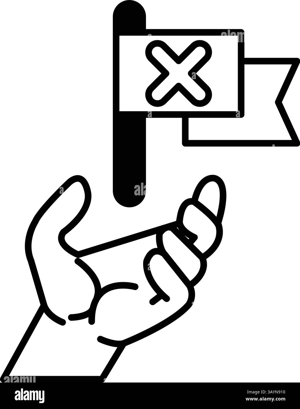 Left hand holding flag hi-res stock photography and images - Alamy