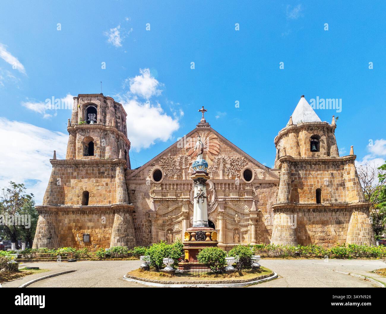 Miag-ao Church in Iloilo, a UNESCO site known for its baroque facade ...