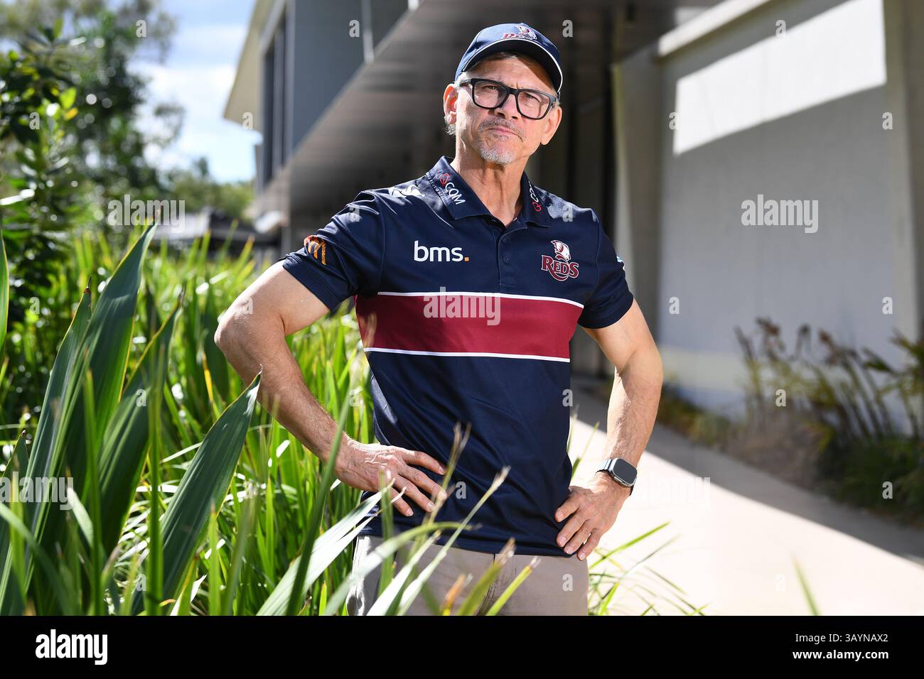Brisbane, Australia. 23rd Apr, 2025. Queensland Reds coach Les Kiss ...