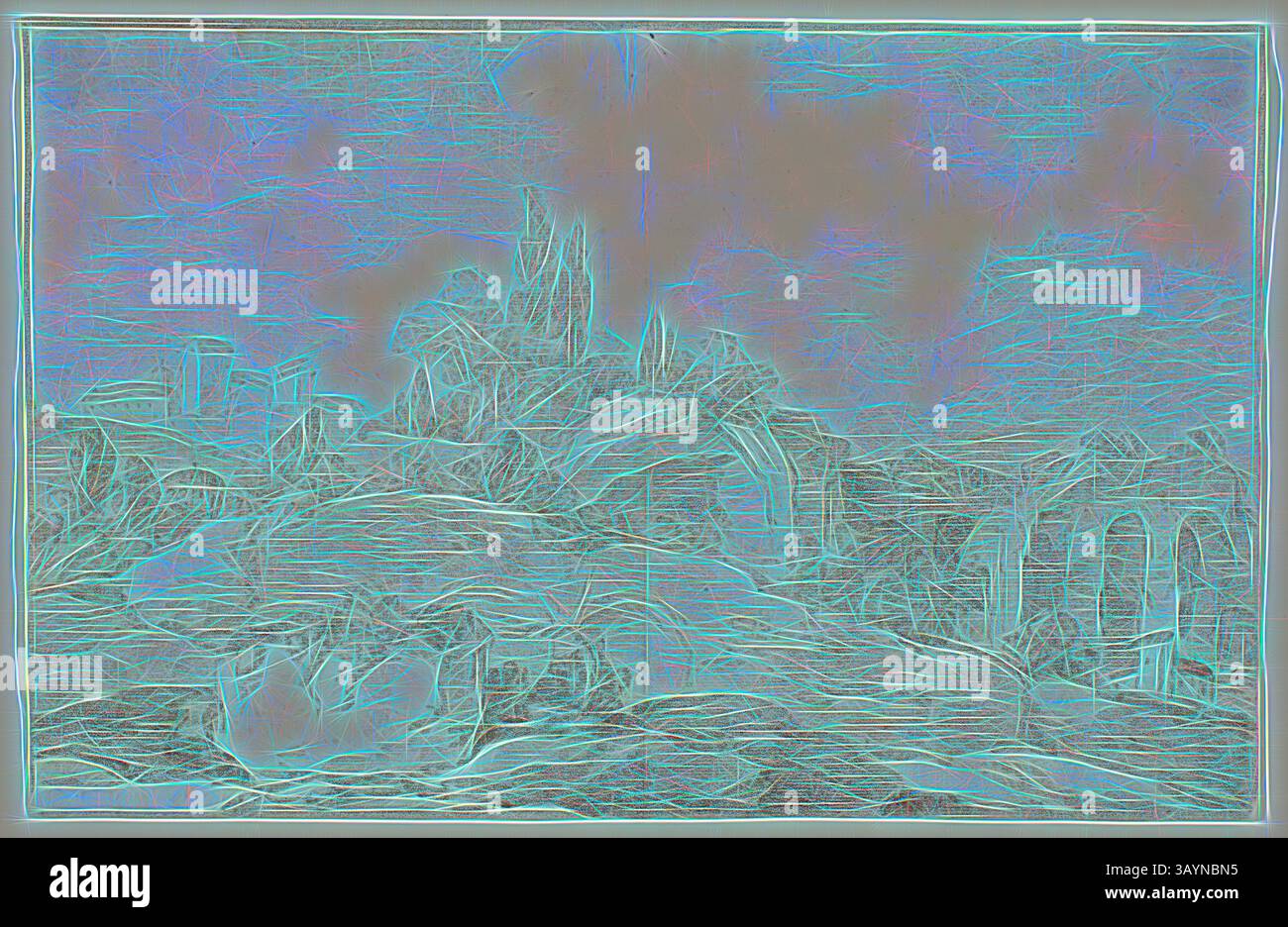 Abstract outlines of structures emerging hi-res stock photography and ...