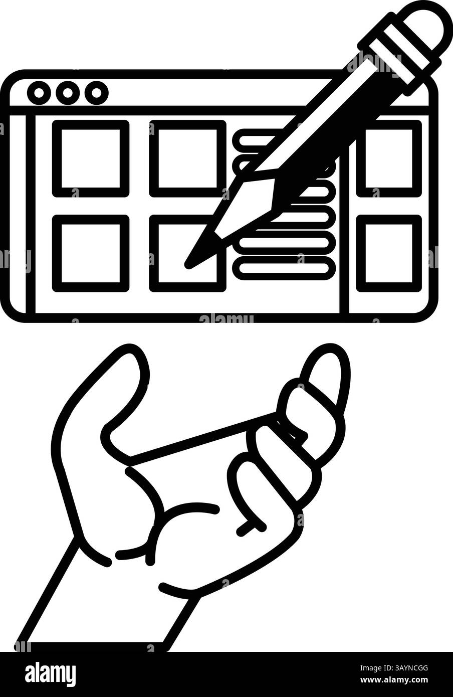 Checklist pencil Black and White Stock Photos & Images - Alamy