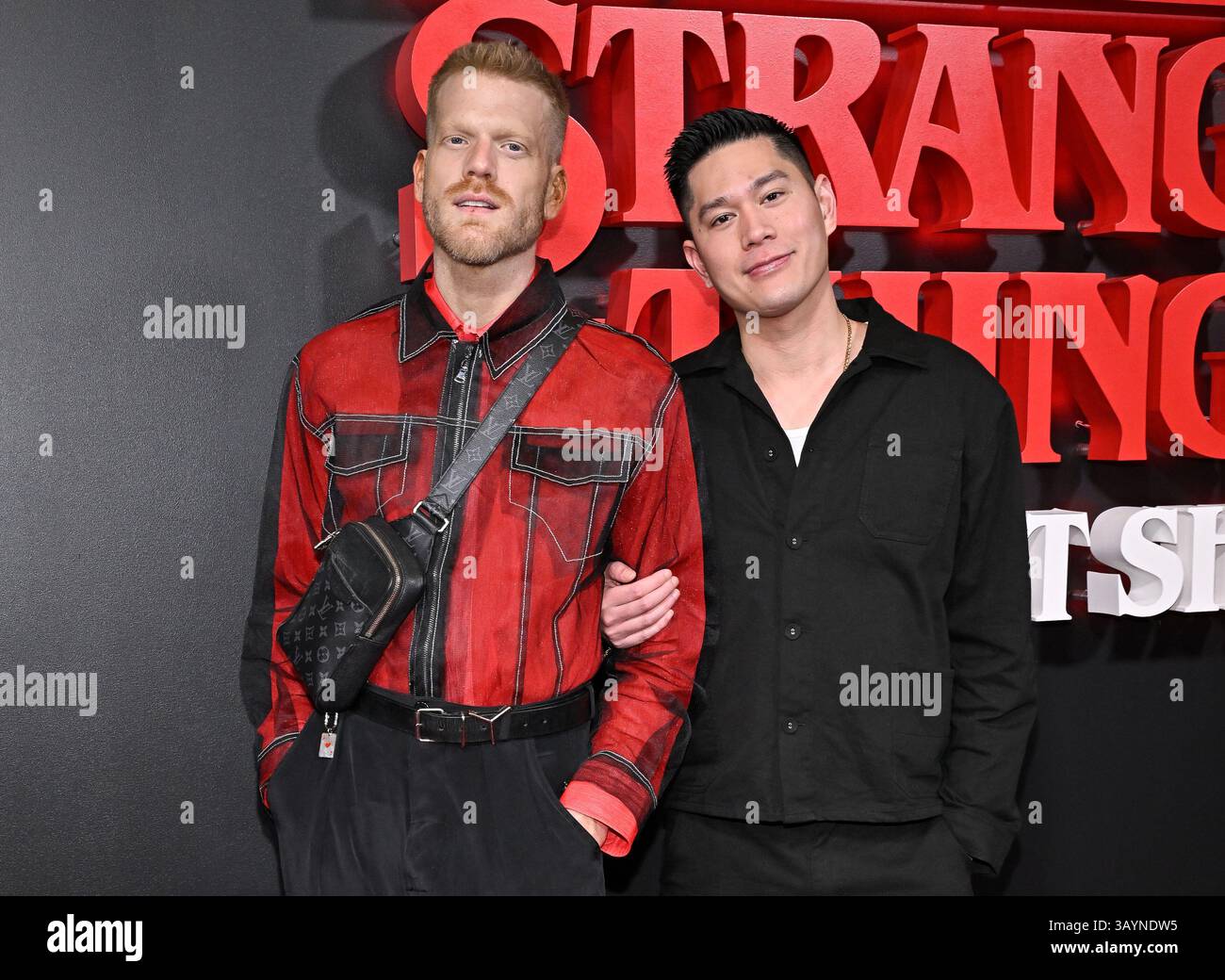 Scott Hoying, left, and Mark Manio attend "Stranger Things: The First ...