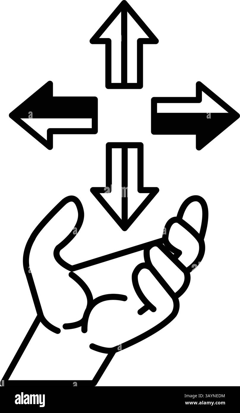 Hand holding arrow Stock Vector Images - Alamy