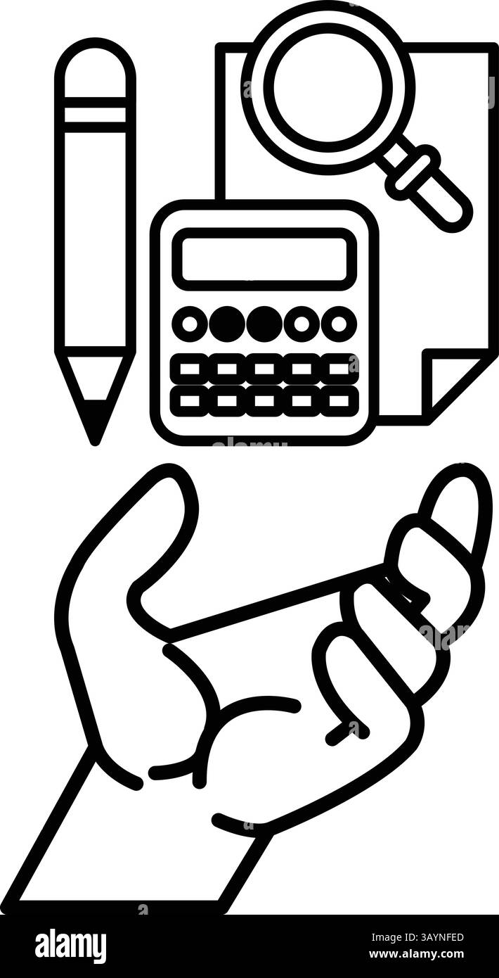 Closeup paper man holding Stock Vector Images - Alamy