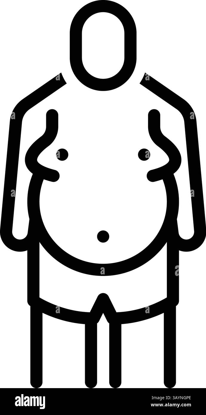 Icon for fat belly, fat Stock Vector Image & Art - Alamy