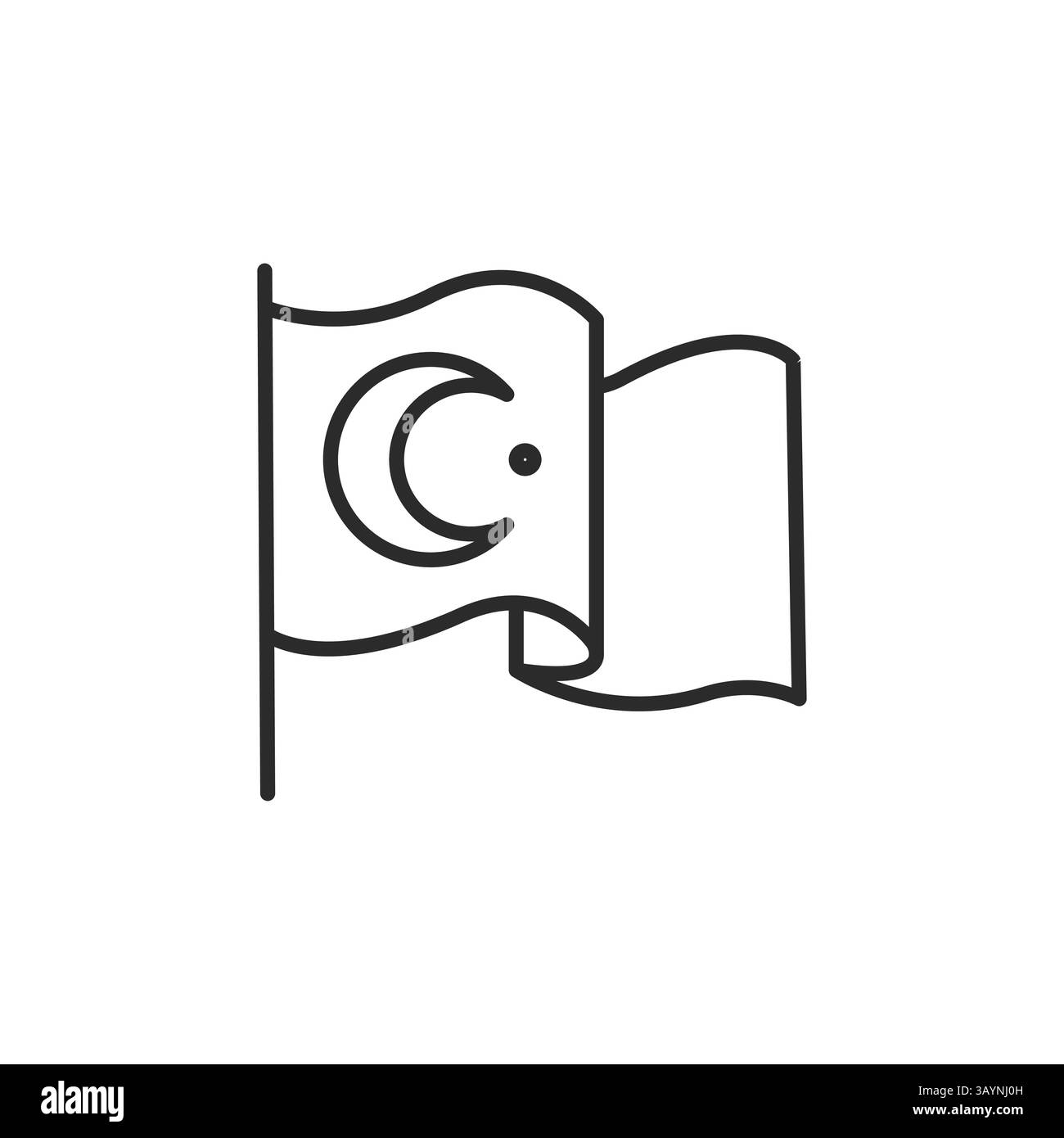 Turkish Flag Icon Stock Vector Image & Art - Alamy