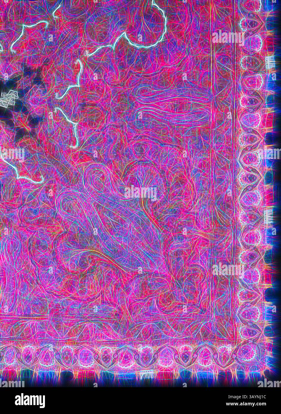 A vibrant abstract design featuring intricate patterns and swirling ...