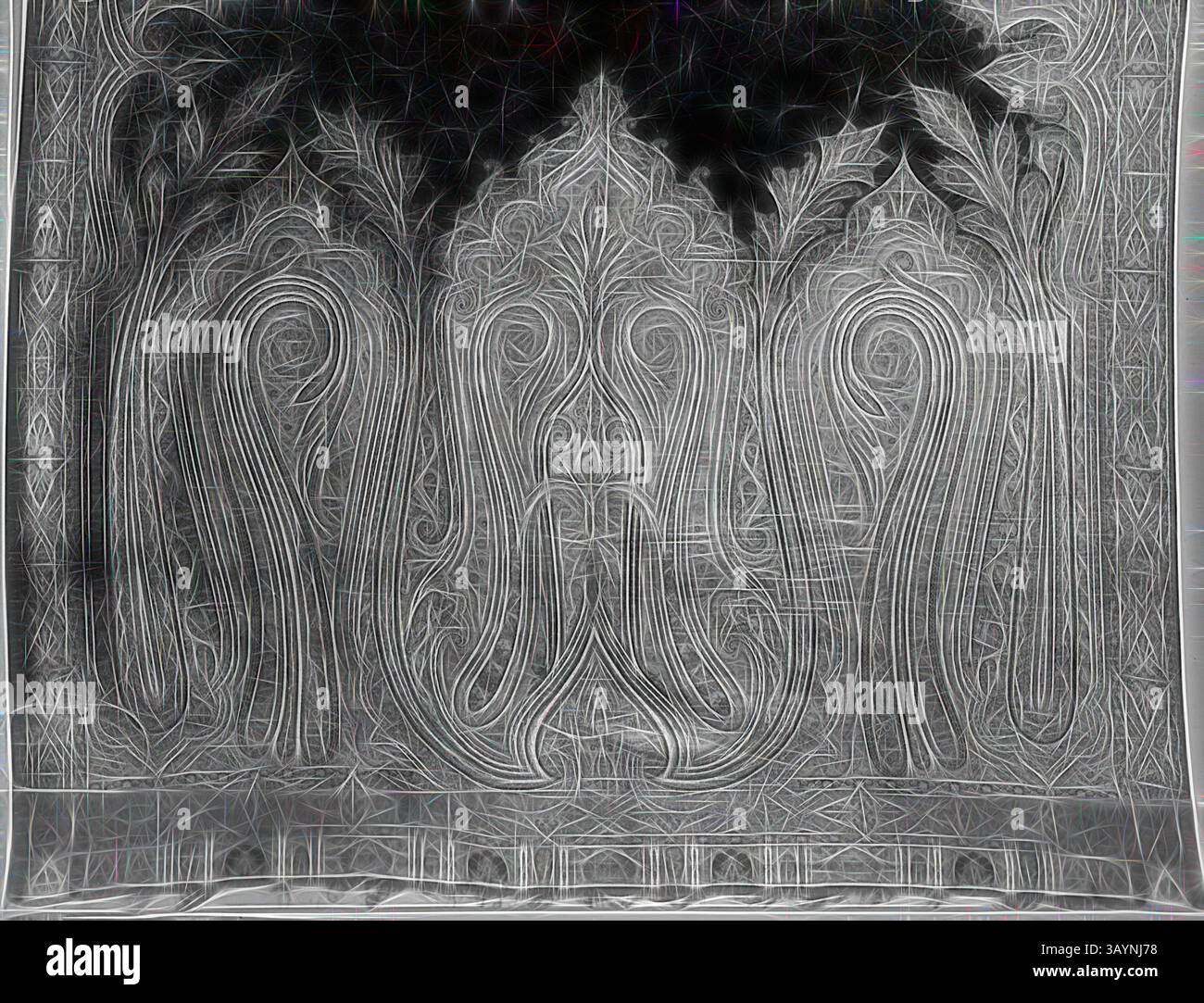 Intricate patterns intertwine in a detailed design, showcasing ...