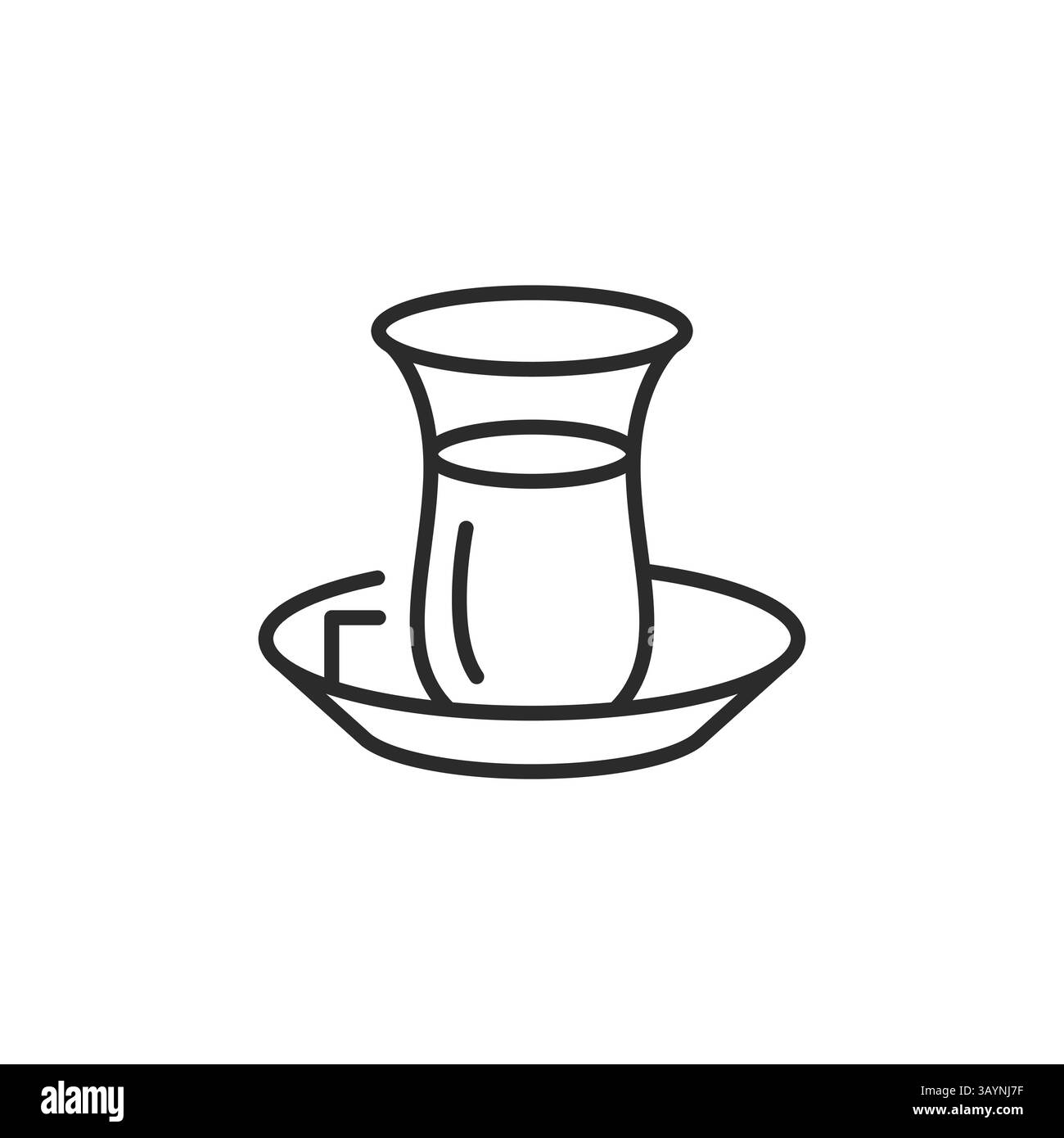 Classic turkish tea glass Stock Vector Images - Alamy