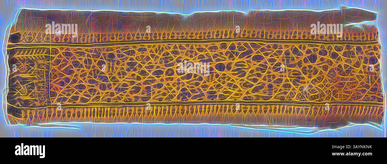 A beautifully intricate textile featuring a bold pattern of interwoven ...