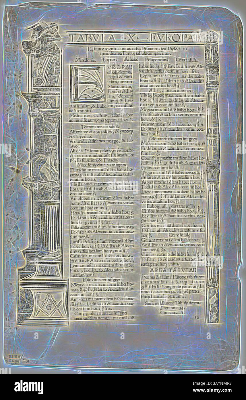 An ornate, ancient manuscript featuring intricate borders and ...