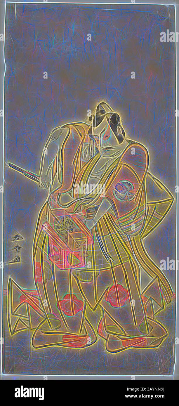 A vibrant and stylized scene depicting two figures engaged in a ...