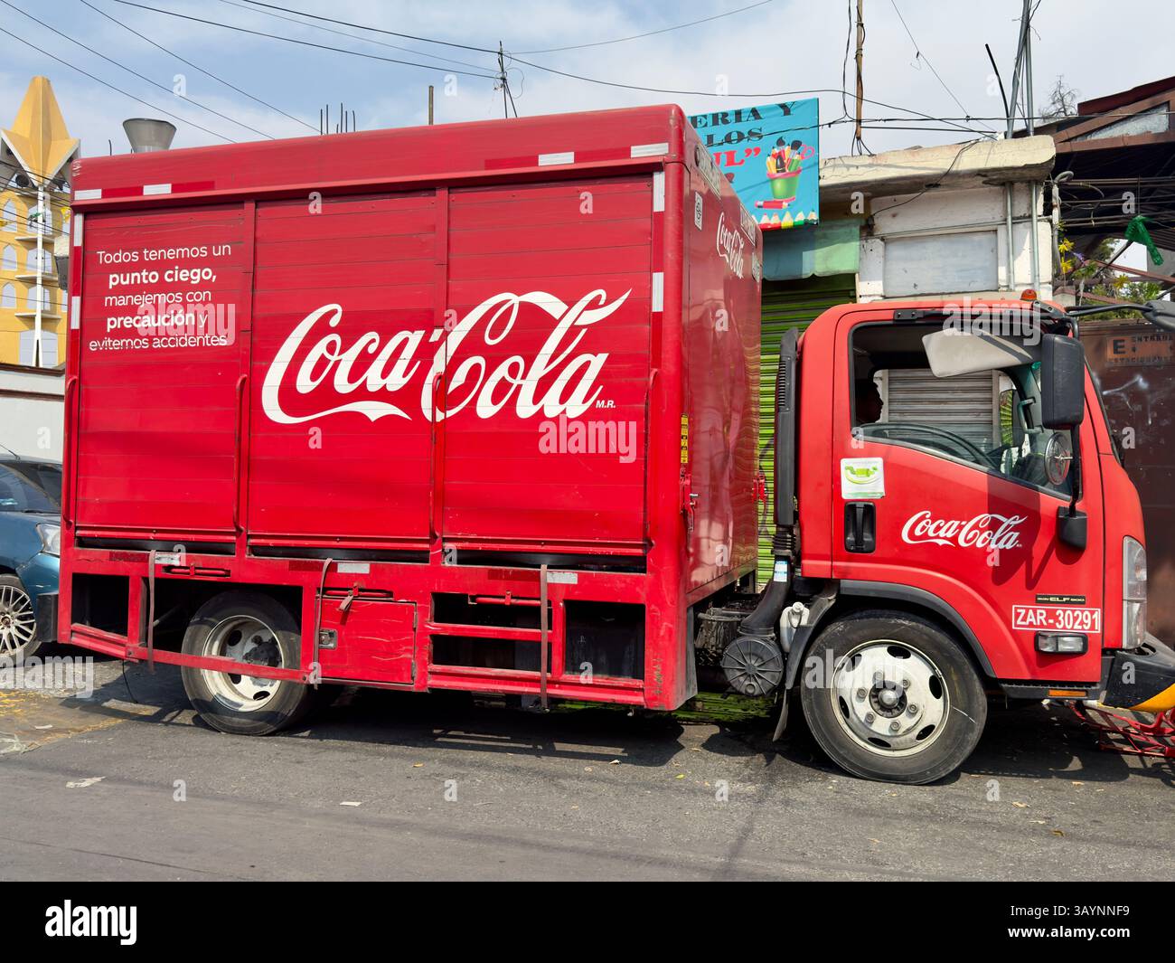 Coca Cola truck Mexico city Stock Photo - Alamy