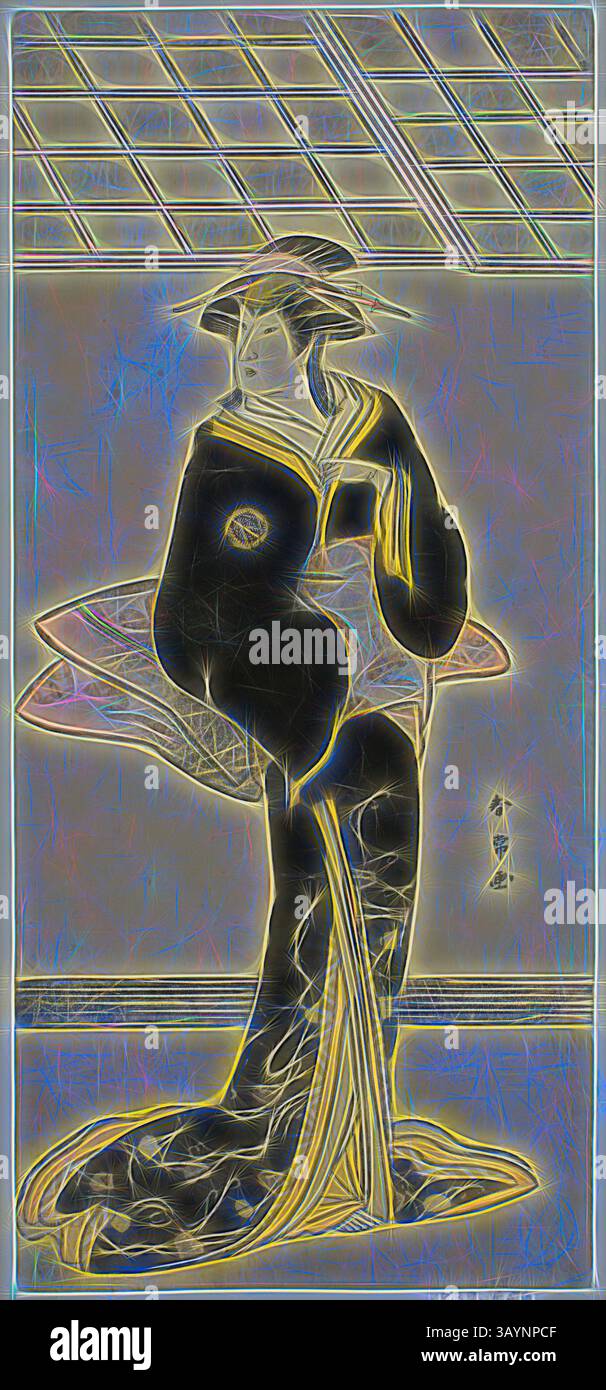A graceful figure in traditional attire stands poised, adorned with ...