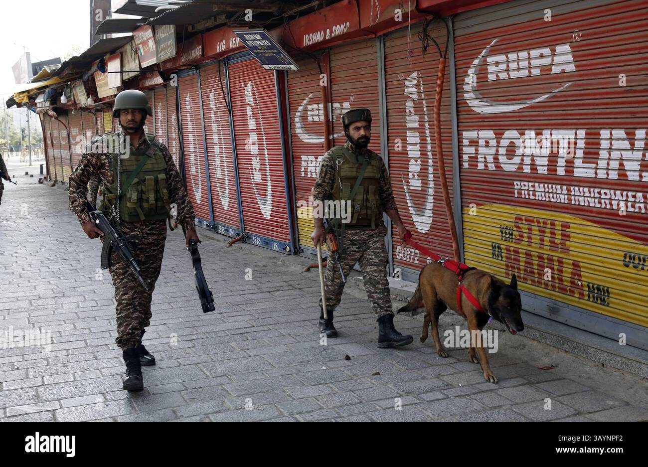 Security following terror attack on tourists, in Srinagar, India Indian ...