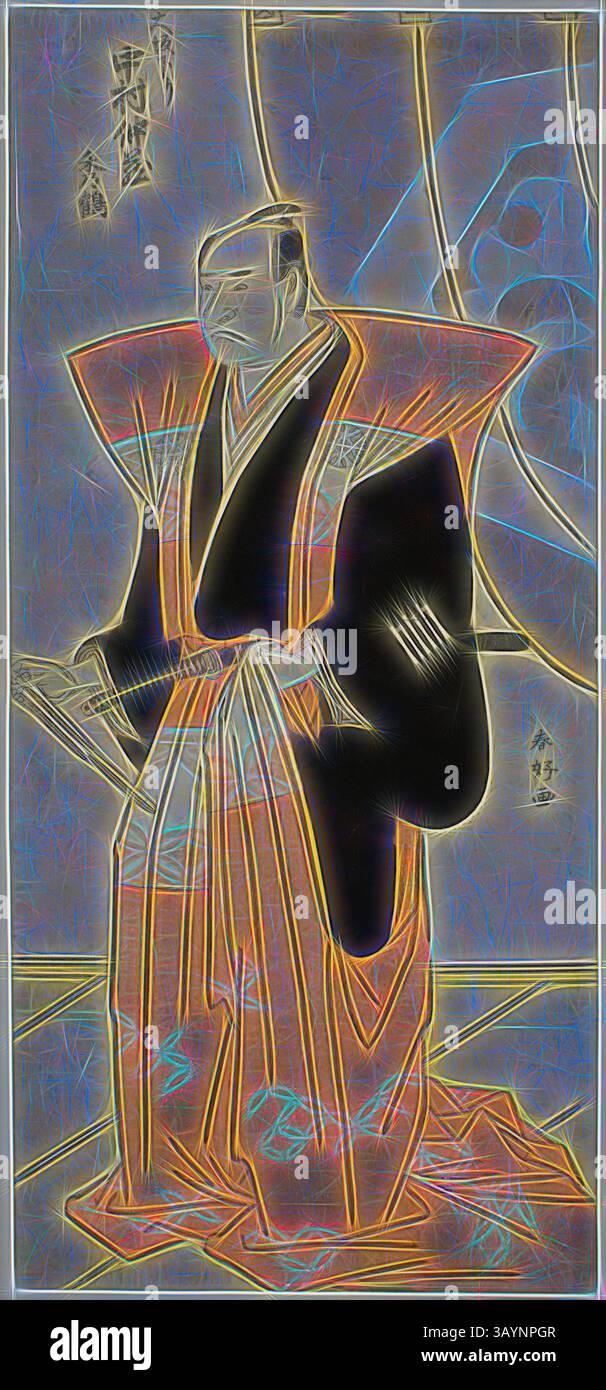 A figure dressed in traditional attire stands elegantly, donning a ...