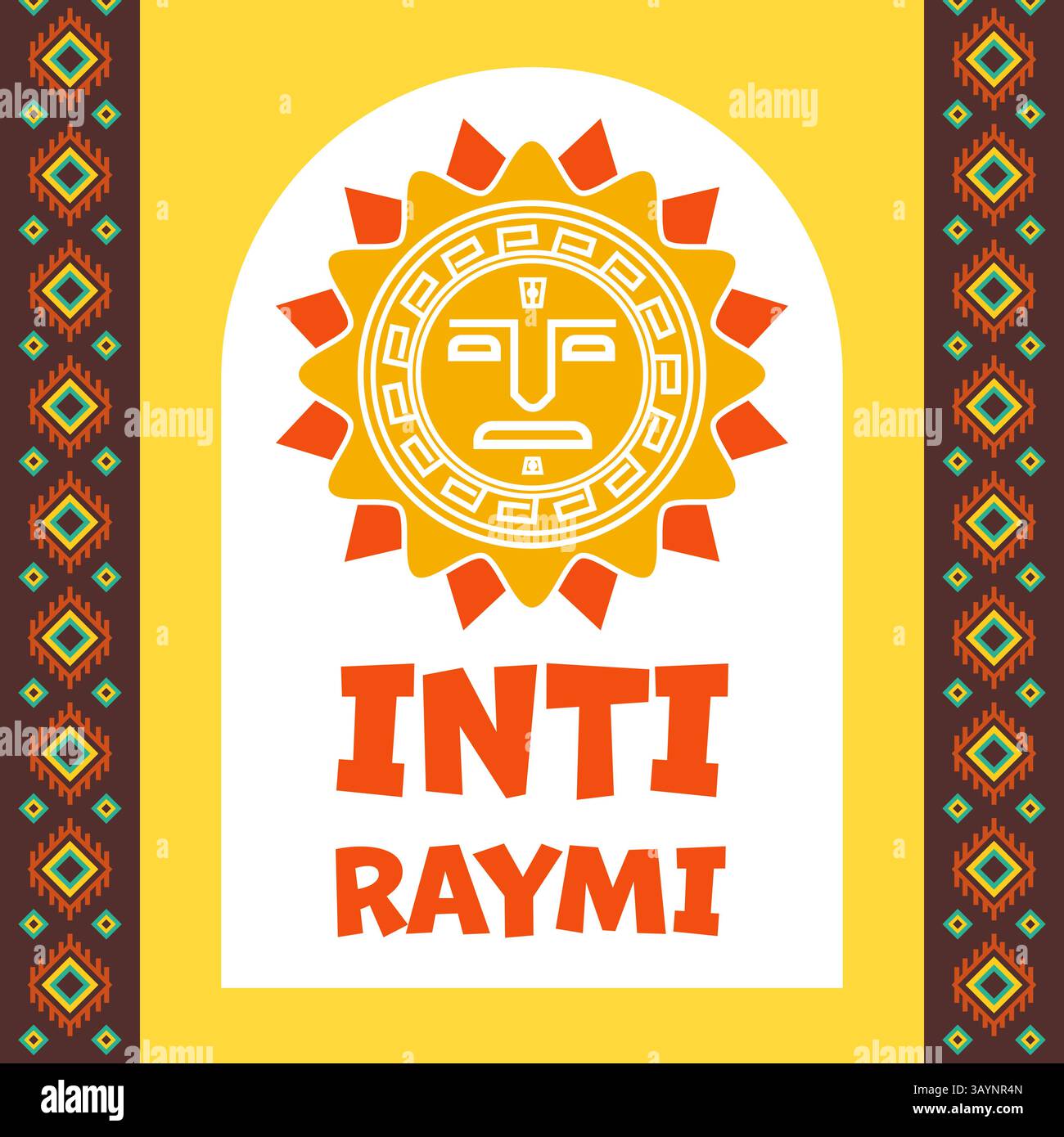 Illustration to celebrate the religious festival inti raymi Stock ...