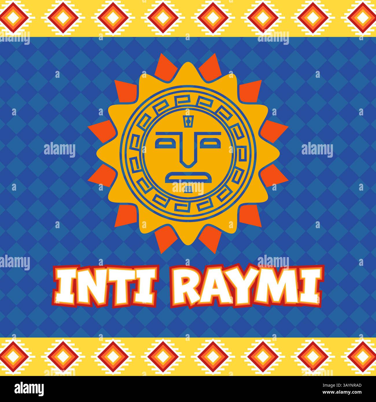 inti raymi festival of the sun illustration design Stock Vector Image ...