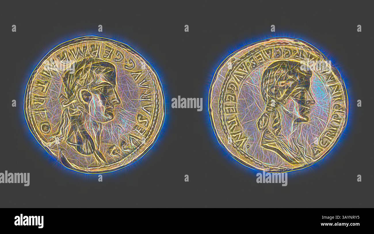 Featuring detailed profiles of distinct figures hi-res stock ...