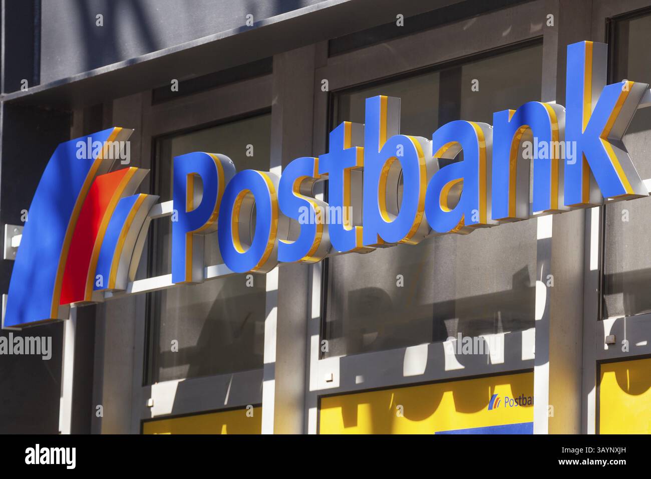 Postbank sign and logo on a branch, Bremen, Germany, Europe Stock Photo ...