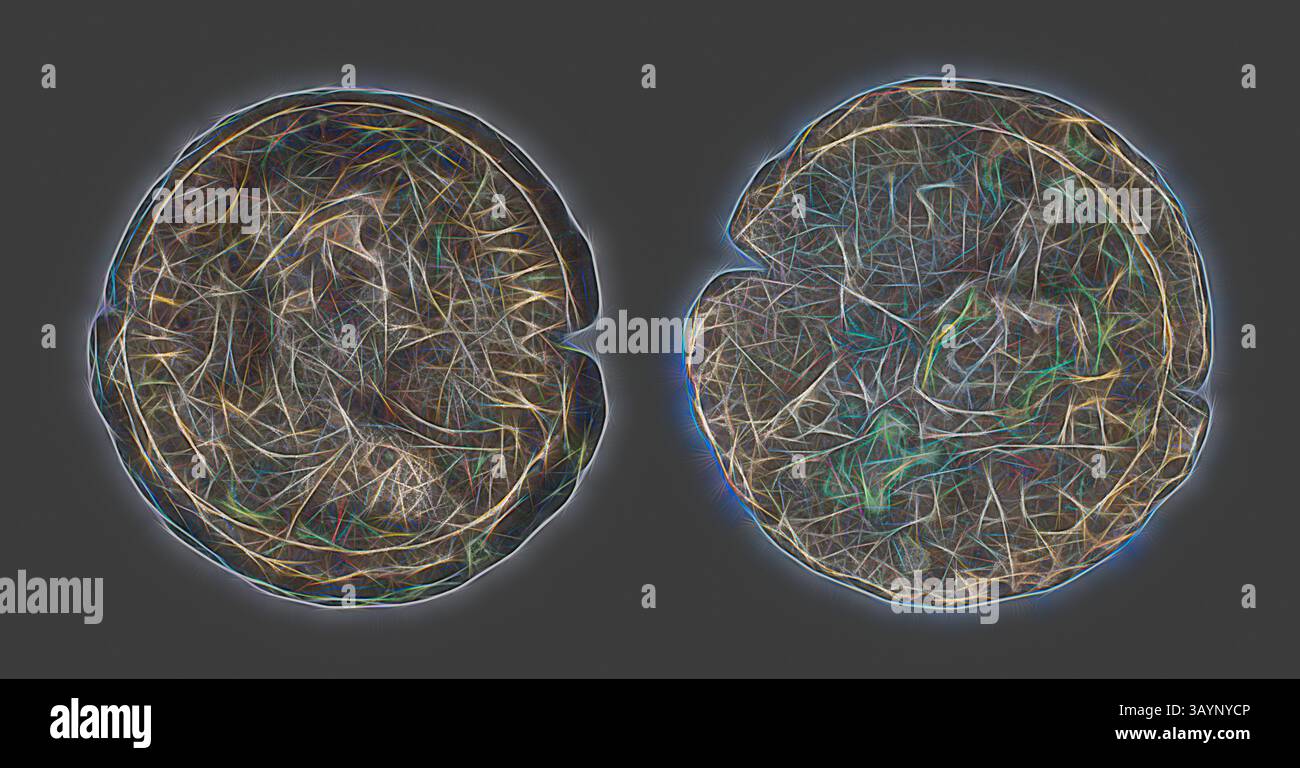 Abstract representation of two intertwined circular forms hi-res stock ...