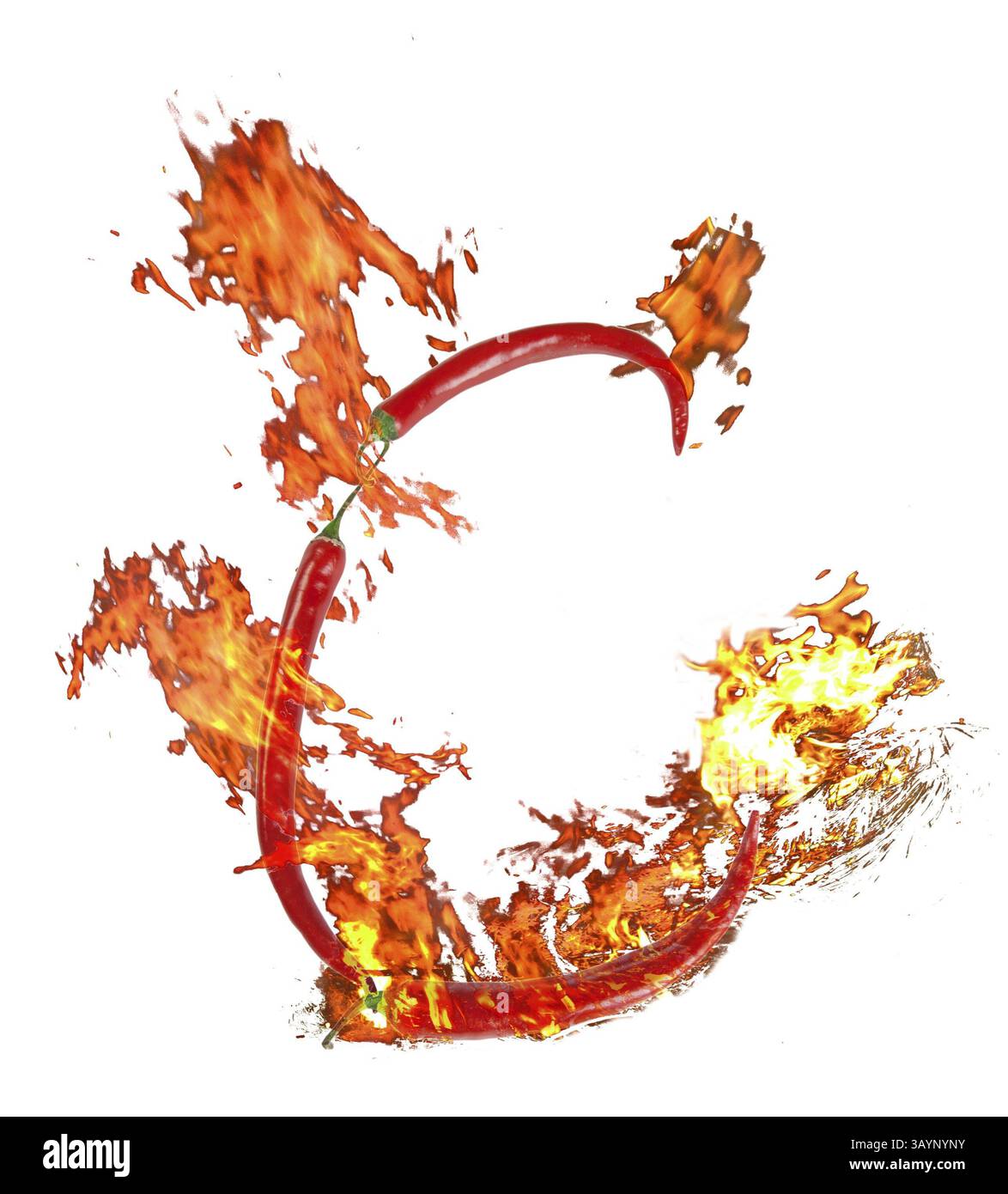C letter made from chili, with clipping path Stock Photo - Alamy