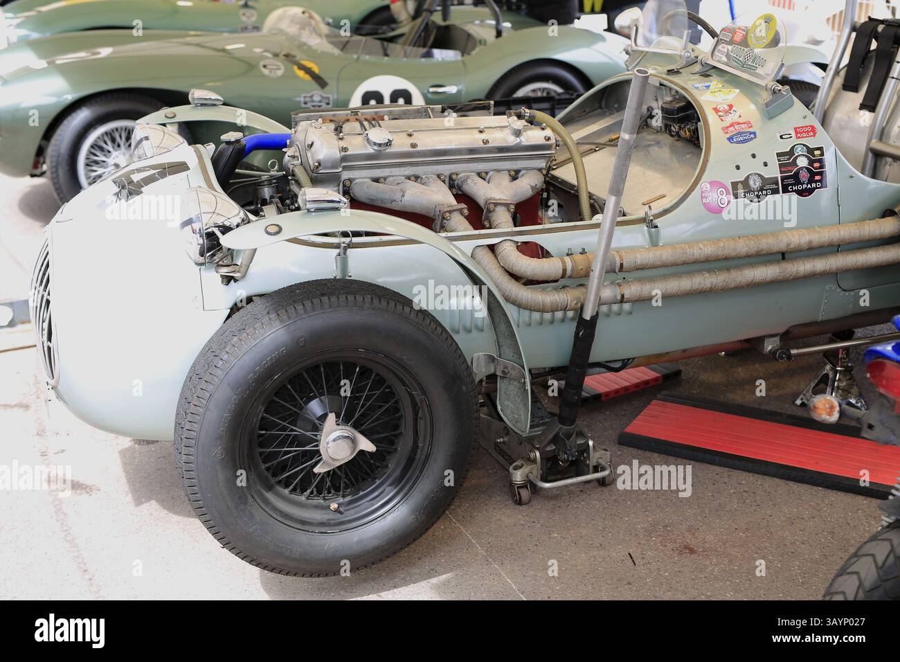 H.W. Alta (Jaguar) from 1952 with open engine, 10th Grand Prix Monaco ...
