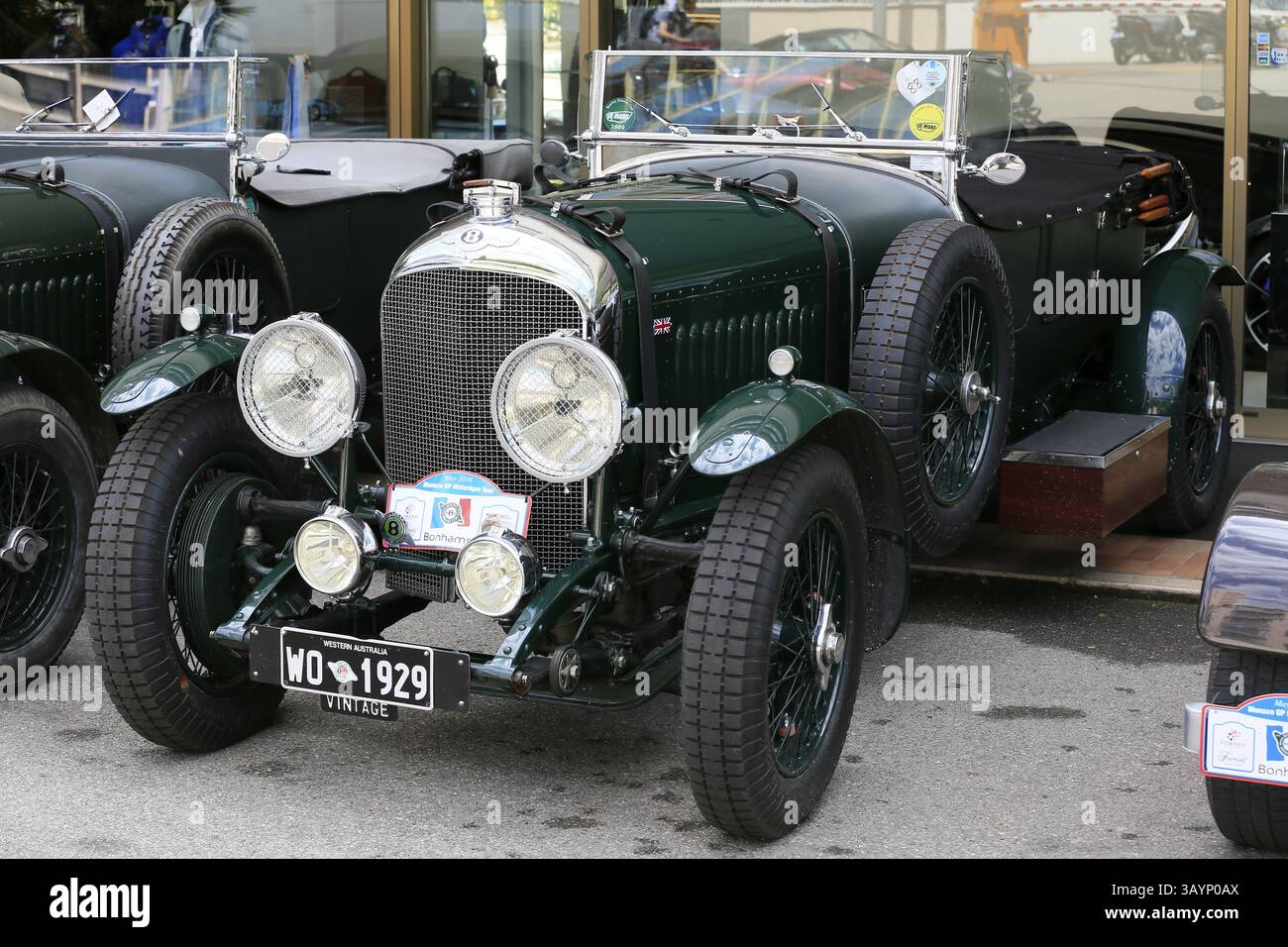 Bentley sports car of the 1920s, during the 10th Grand Prix Monaco ...