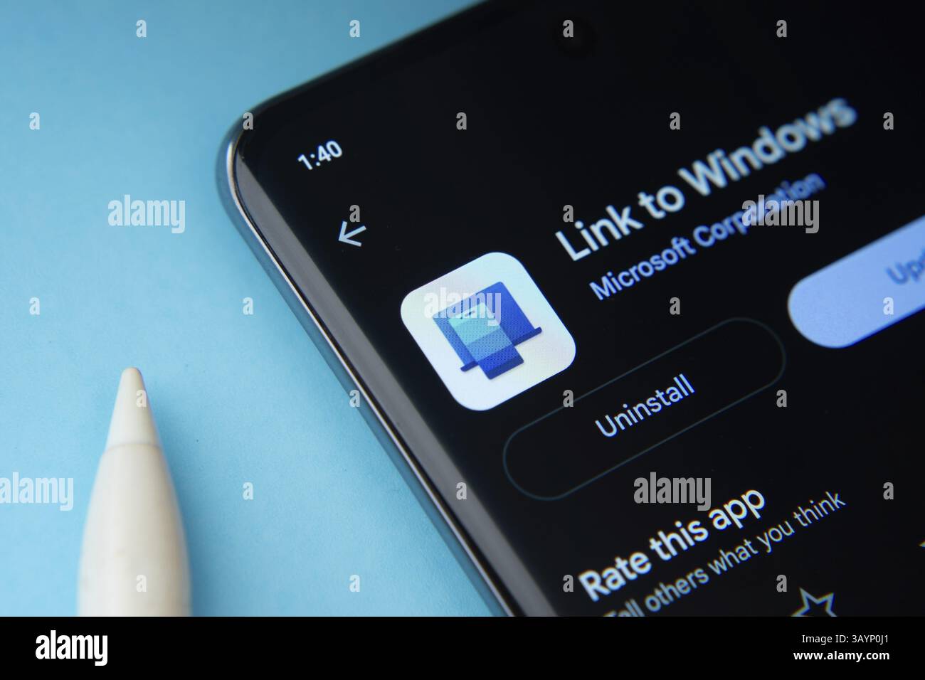 Dhaka, Bangladesh- 17 March 2025: The link to windows app from Google Playstore is displayed on ...