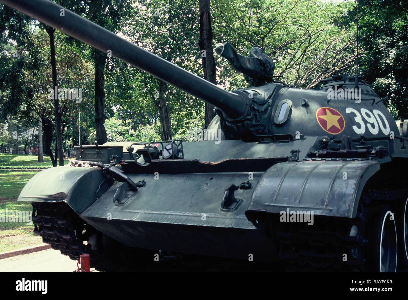 A replica of tank 390, which broke through the gates of the ...