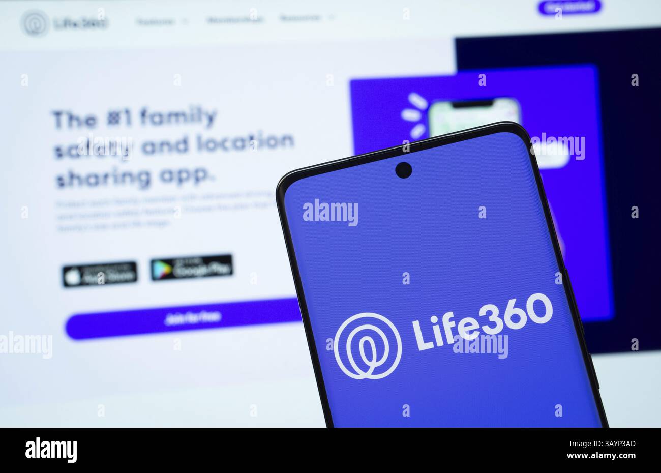 Dhaka, Bangladesh - 17 March 2025: The logo of the life 360 is ...