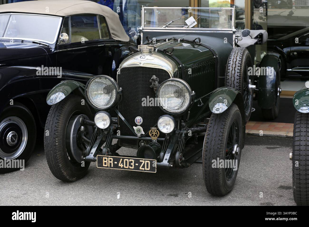 Bentley sports car of the 1920s, during the 10th Grand Prix Monaco ...