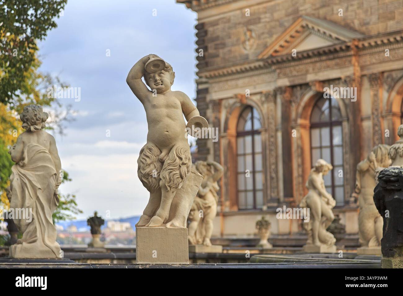 Closeup stone statue child faunus hi-res stock photography and images ...