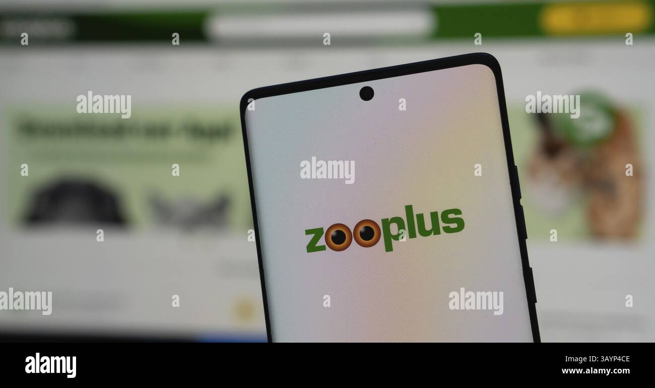 Dhaka, Bangladesh 19 April 2025: Person holding smartphone with website ...